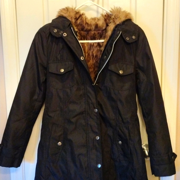 Jackets & Coats | Beautiful Multi Pocket Faux Fur Removable Lined Coat ...